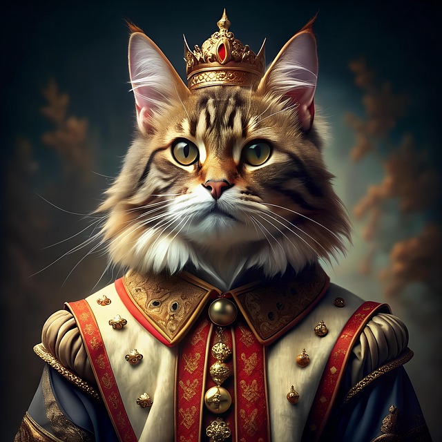 Download Ai Generated, Cat, King. Royalty-Free Stock Illustration Image ...