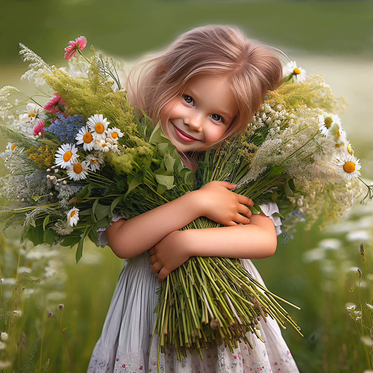 Download Ai Generated Girl Flowers Royalty Free Stock Illustration Image Pixabay