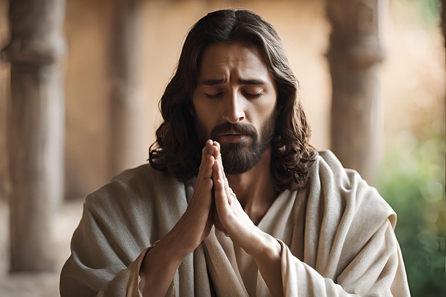 Download Ai Generated, Jesus, Prayer. Royalty-Free Stock Illustration ...