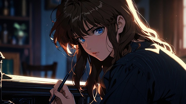 Download Woman, Writing, Anime. Royalty-Free Stock Illustration Image ...
