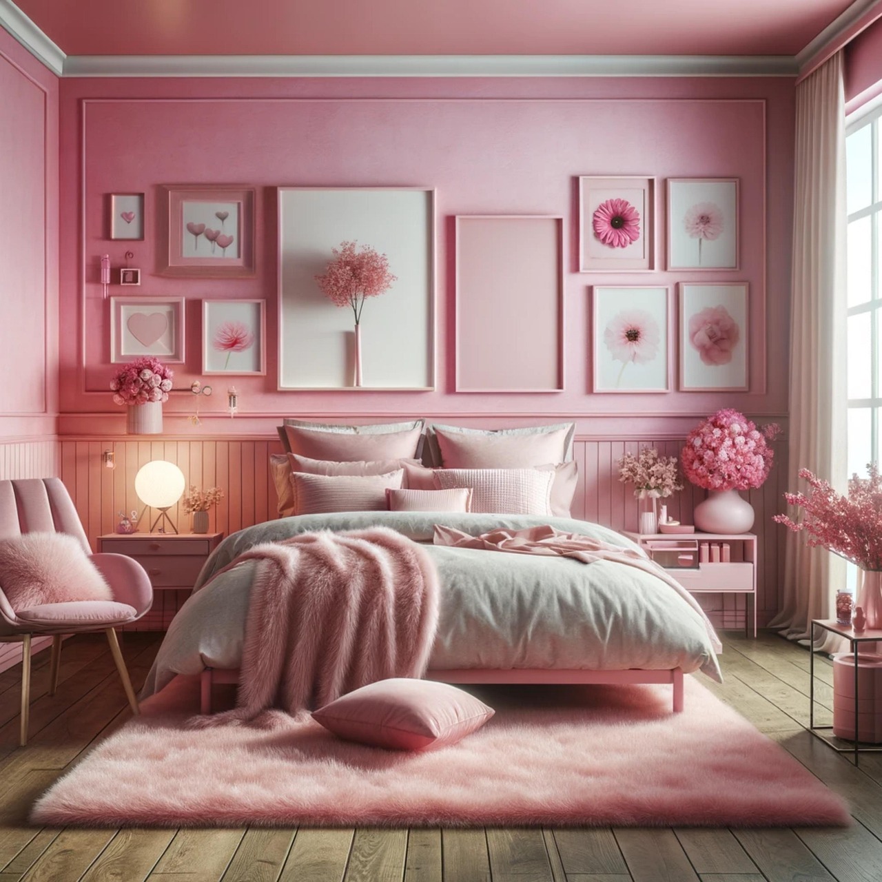 Download Ai Generated Bedroom Pink Royalty Free Stock Illustration 4281