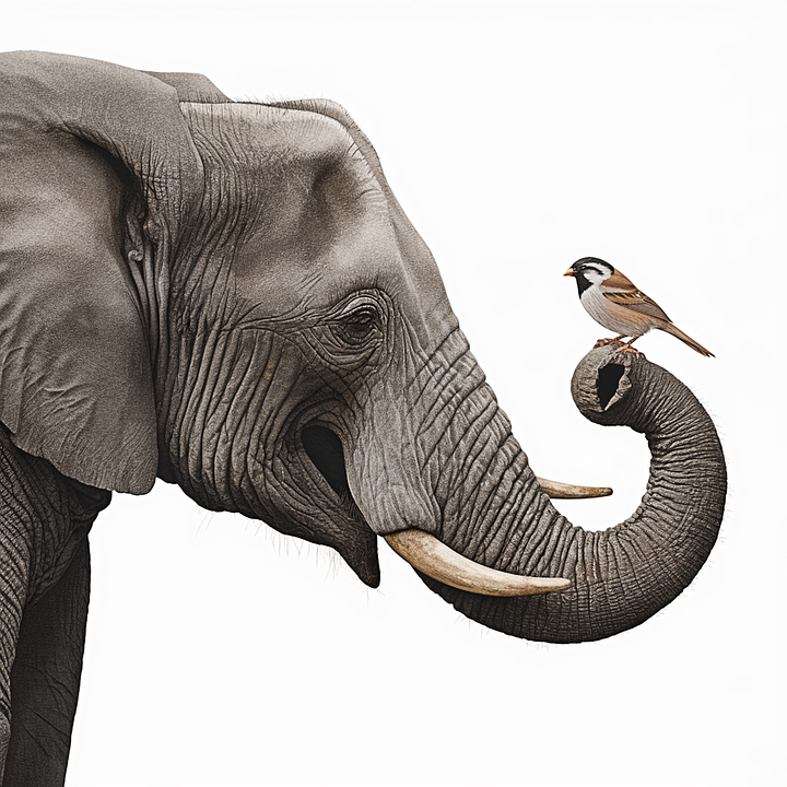 Download Ai Generated, Elephant, Bird. Royalty-Free Stock Illustration ...
