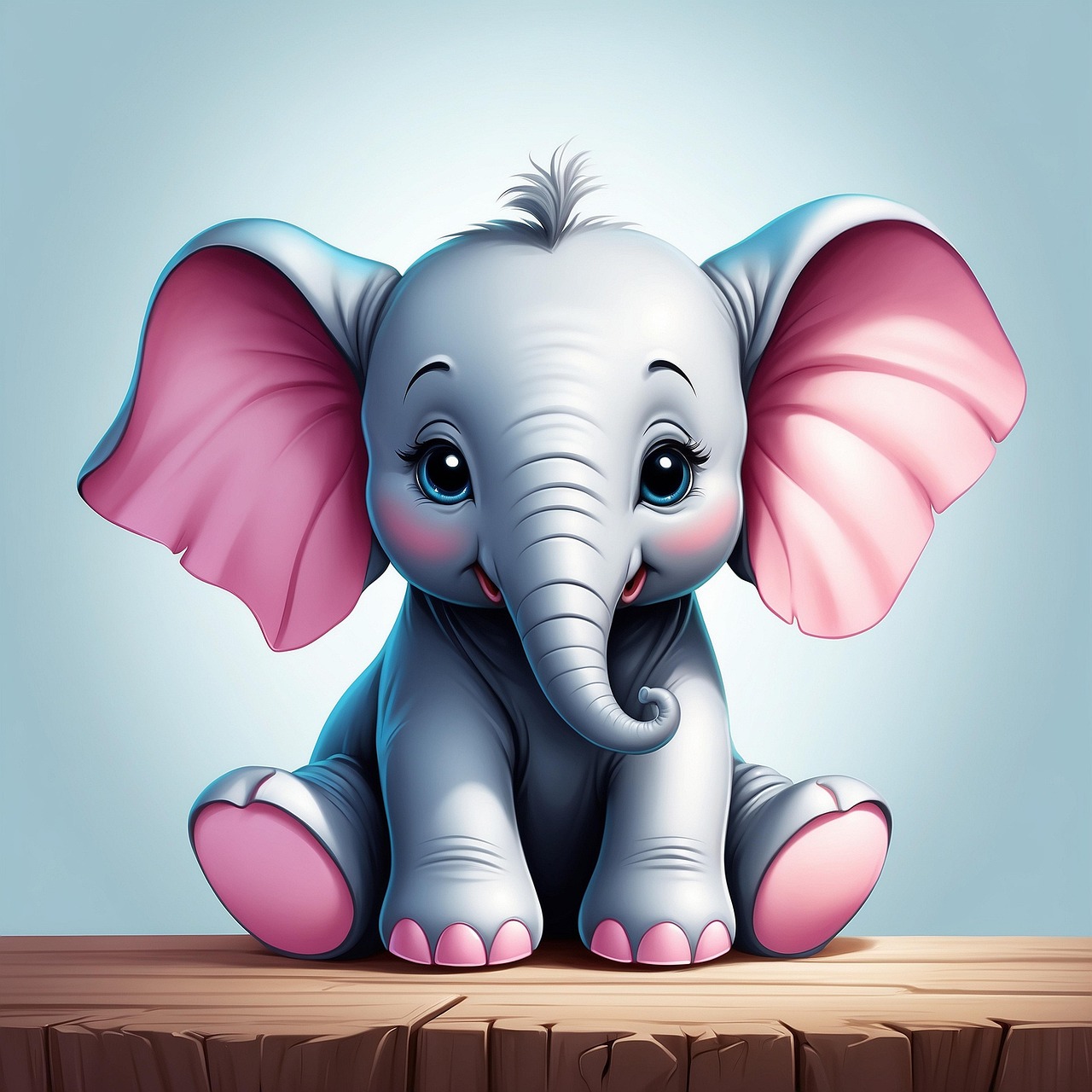Download Ai Generated, Elephant, Baby Elephant. Royalty-Free Stock ...