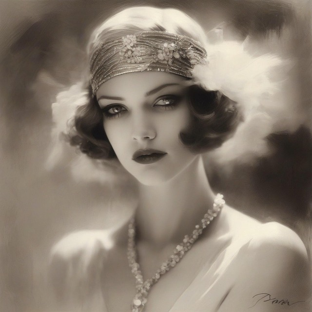 Download Hollywood, Flapper, 1930S. Royalty-Free Stock Illustration ...
