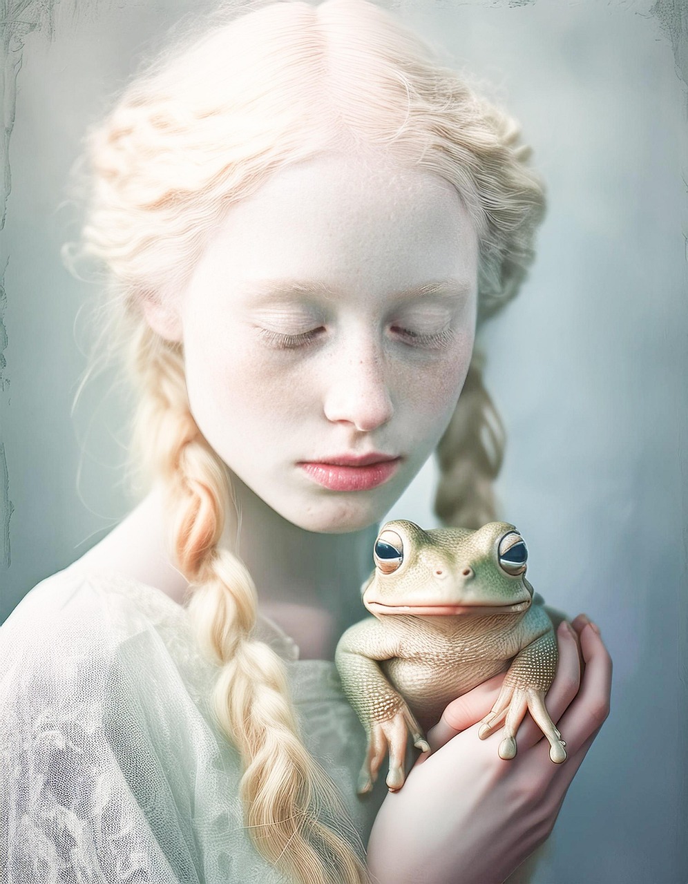 Download Ai Generated, Girl, Frog. Royalty-Free Stock Illustration ...