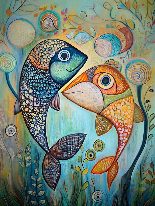 Download Whimsical Fish, Underwater Art, Vibrant Colors. Royalty-Free ...
