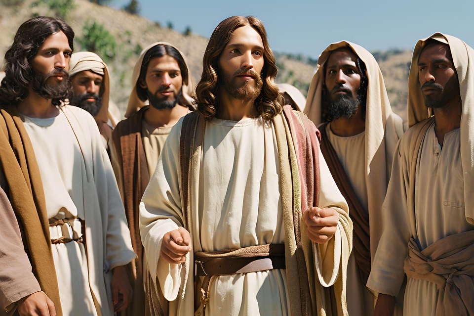 Download Jesus And His Disciples Gather, Jesus And Disciples Gathering ...