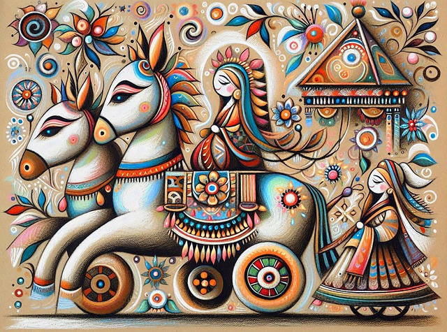 Download Ai Generated, Cartoon, Folk Art. Royalty-Free Stock ...