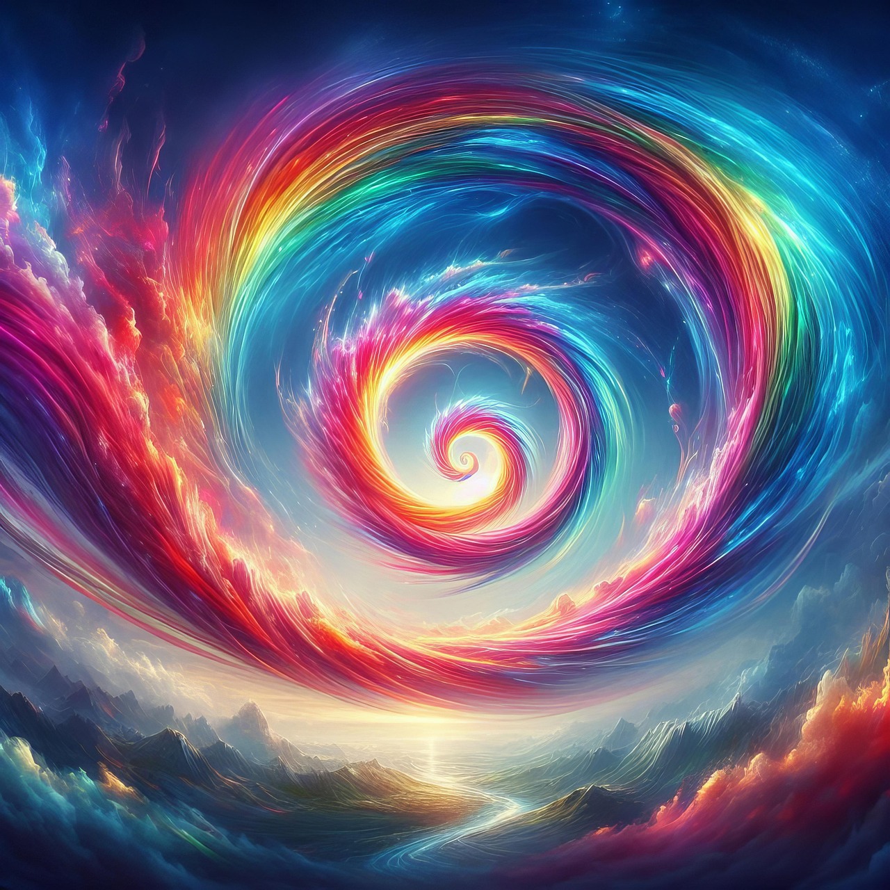 Download Ai Generated, Nature, Rainbow. Royalty-Free Stock Illustration ...