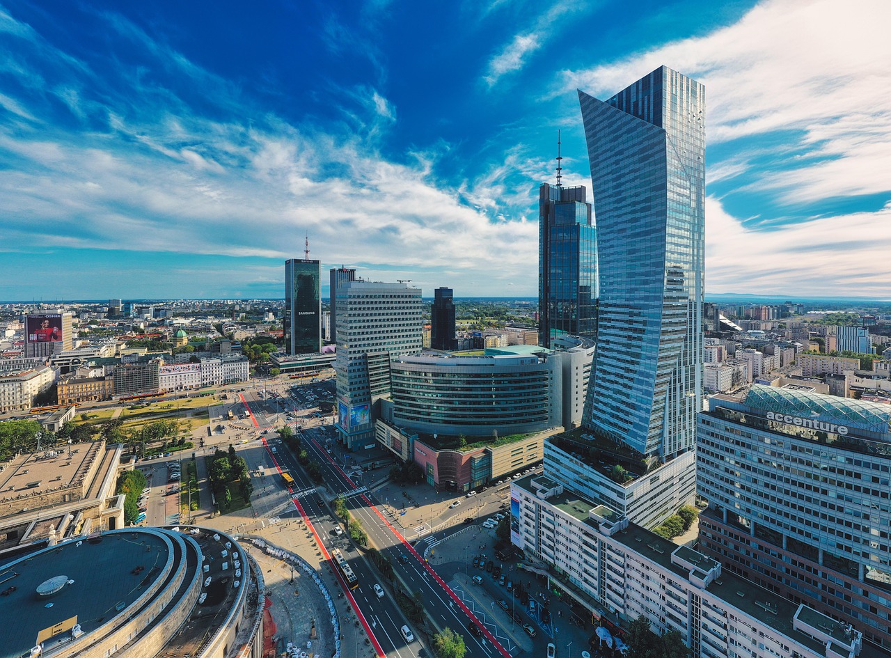 Warschau Wolkenkratzer Panorama - Kostenloses Foto auf Pixabay