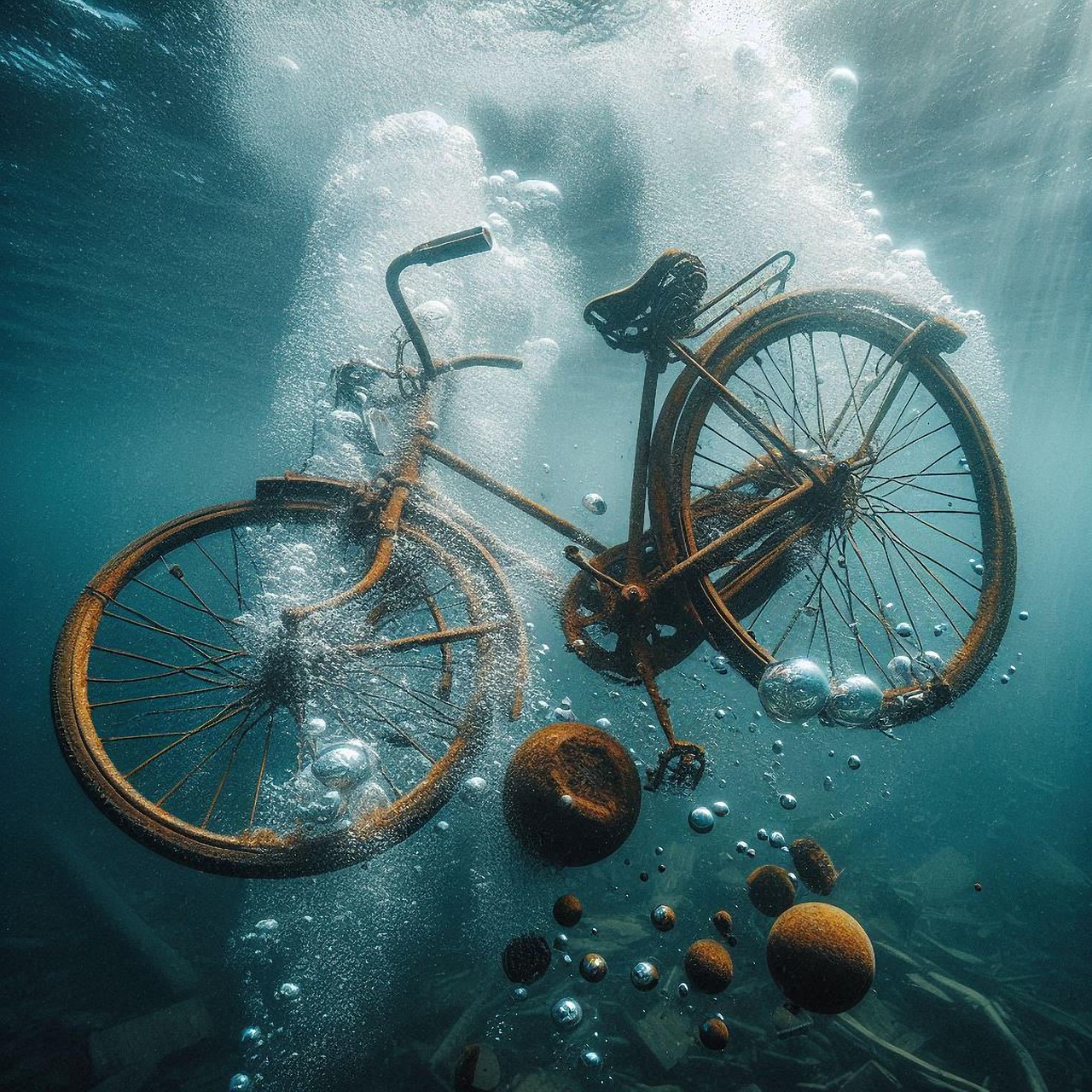 Download Sea Pollution, Bicycle, Disposed Of. Royalty-Free Stock ...