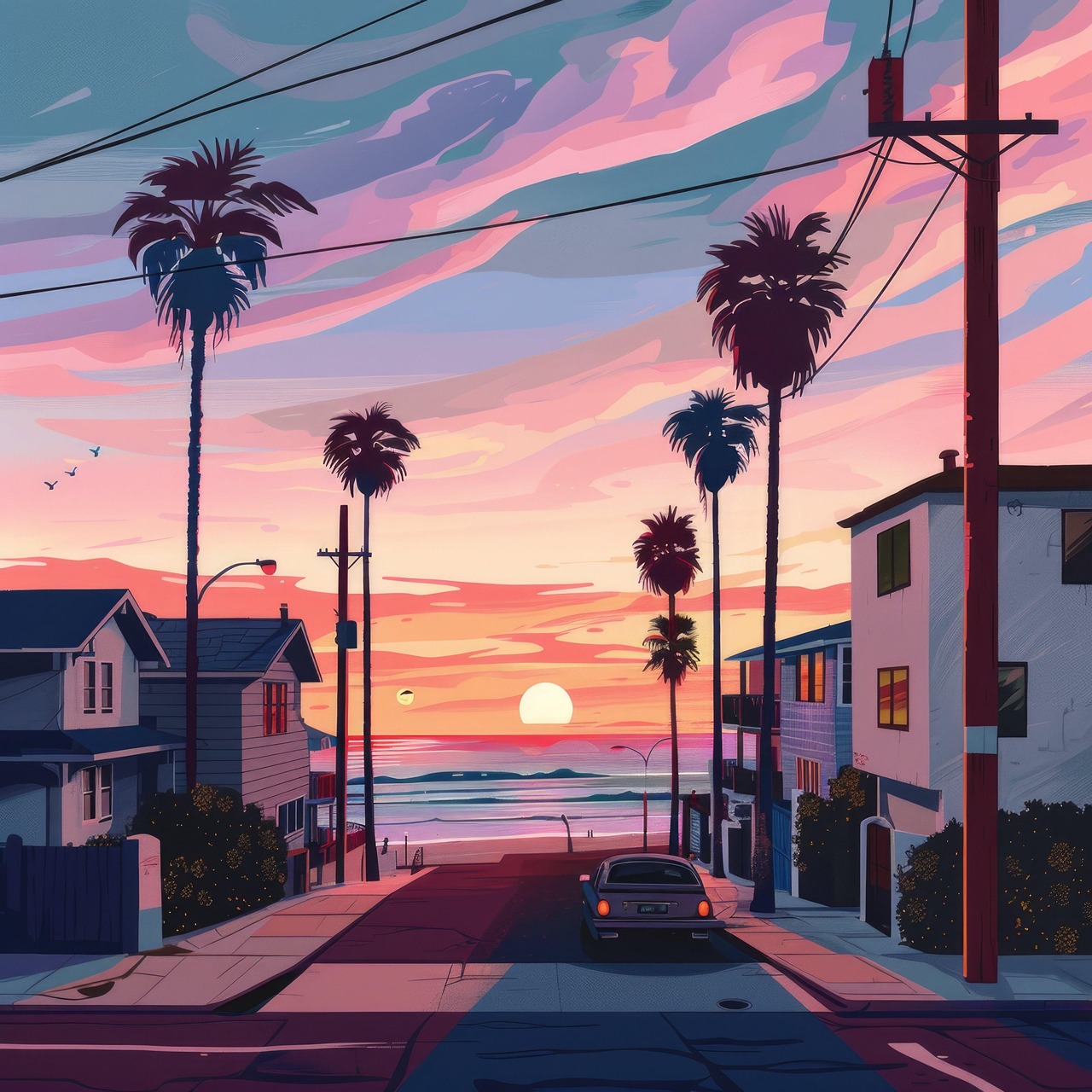 Ai Generado Atardecer California - Imagen gratis en Pixabay