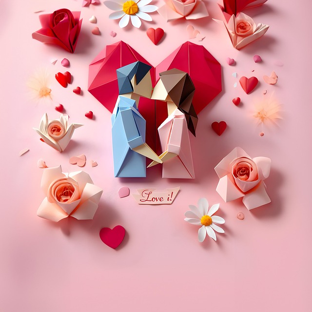 Download Origami, Couple, Kiss. Royalty-Free Stock Illustration Image ...
