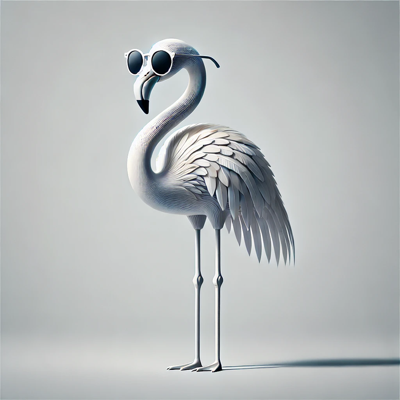 Download Flamingo, Stylized Flamingo, Metallic Flamingo. Royalty-Free ...