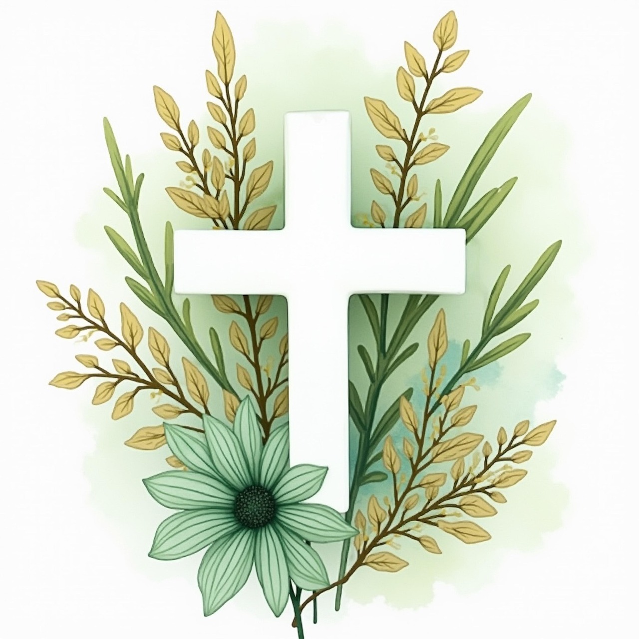 Download Cross, Leaves, Foliage. Royalty-Free Stock Illustration Image ...
