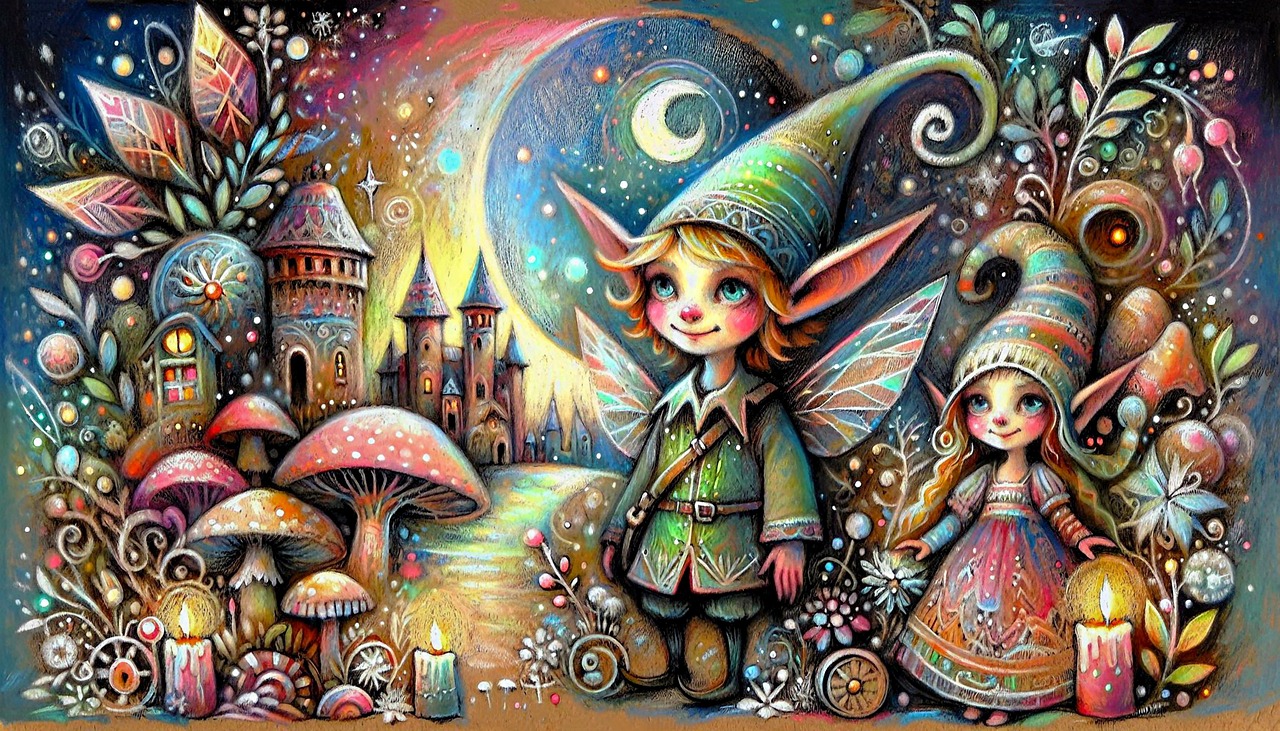 Download Elves, Whimsical, Enchanted Forest. Royalty-Free Stock ...