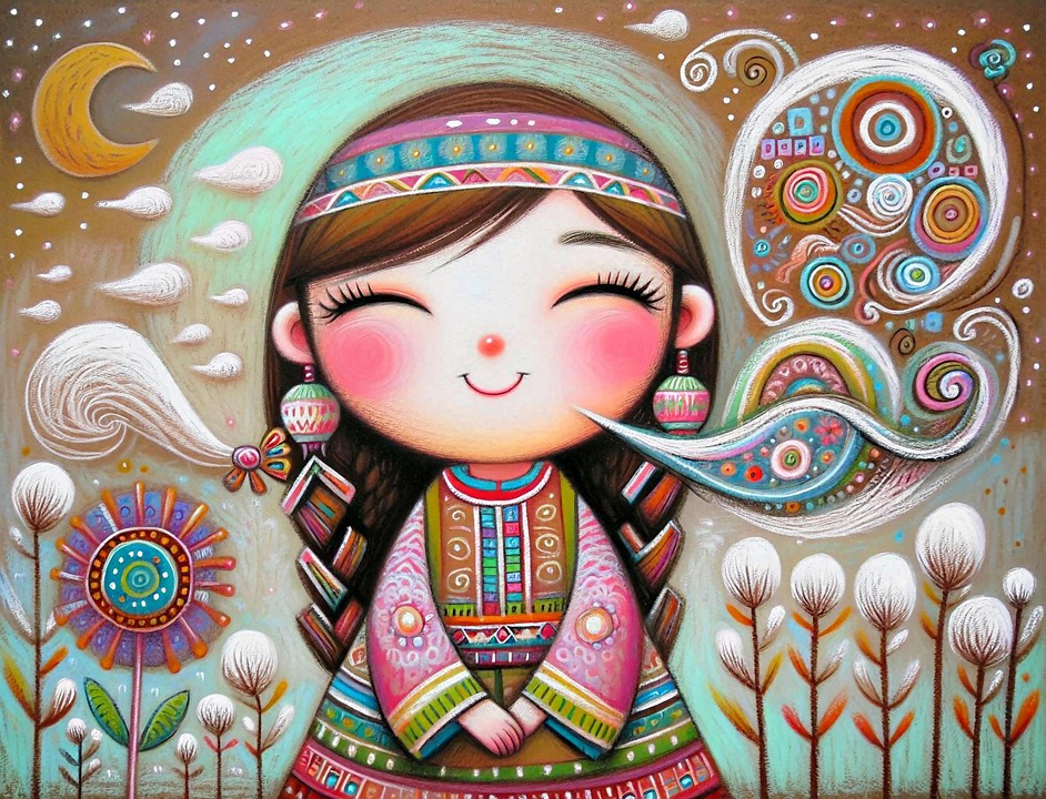Download Whimsical Character, Cheerful, Colorful Outfit. Royalty-Free ...