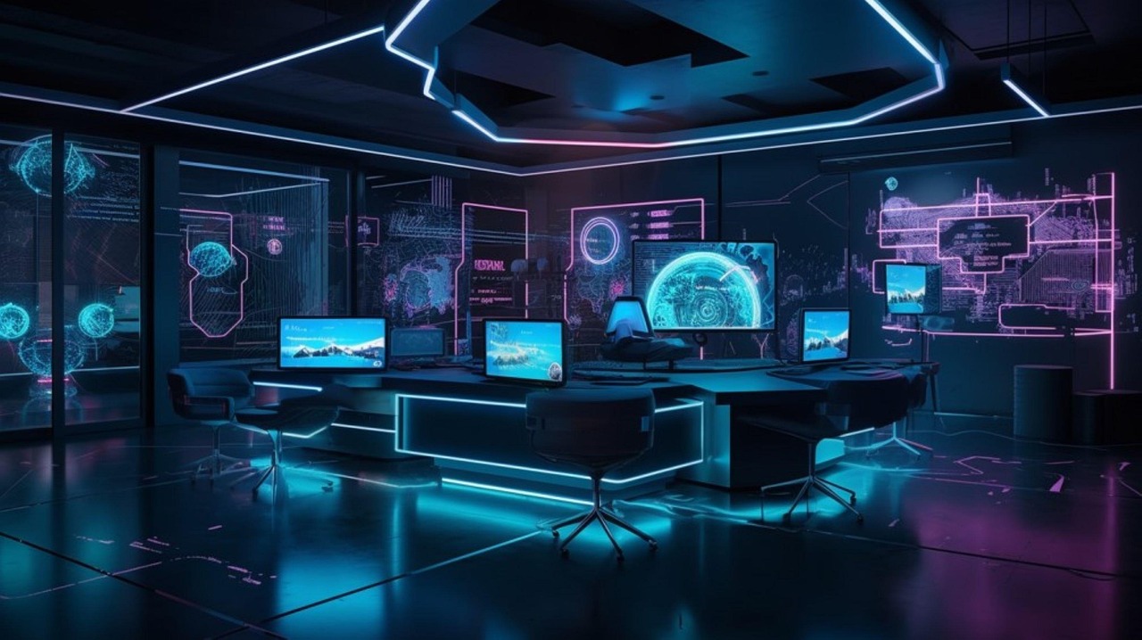 Download Uturistic Control Room, Technology, Cybersecurity. Royalty ...