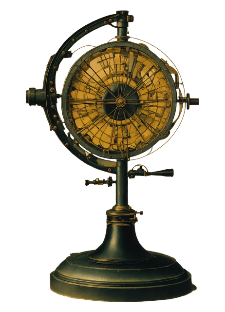 Download Vintage Steampunk Gyroscope, Retro Sci-Fi Mechanical Art ...