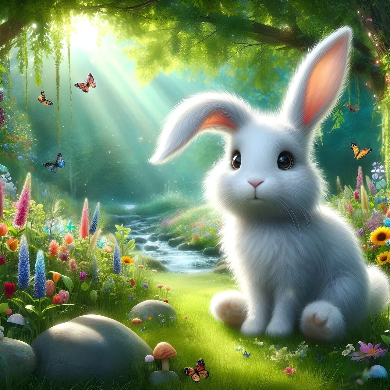 Download Ai Generated Bunny Rabbit Royalty Free Stock Illustration