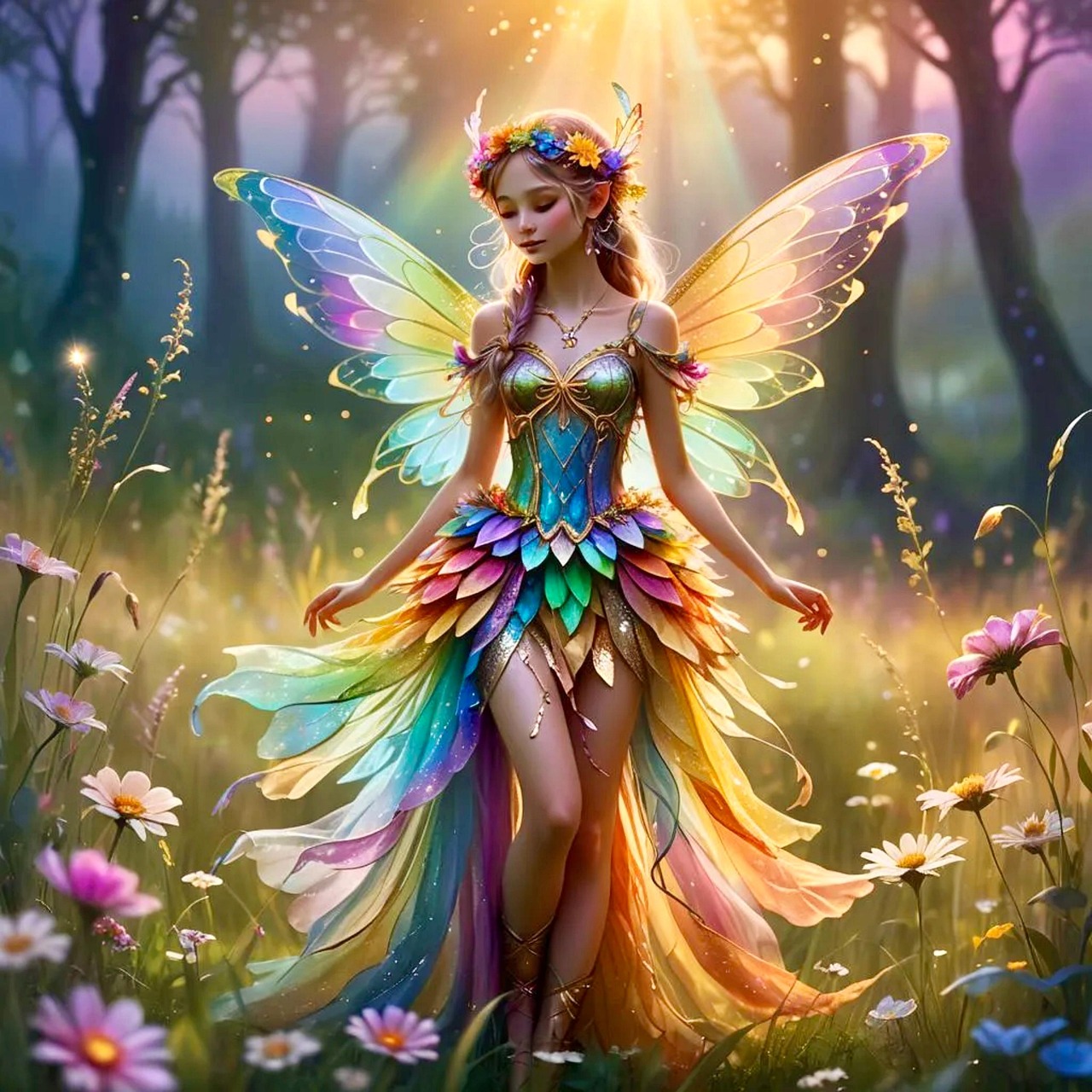 Download Fairy, Beautiful, Flowers. Royalty-Free Stock Illustration ...