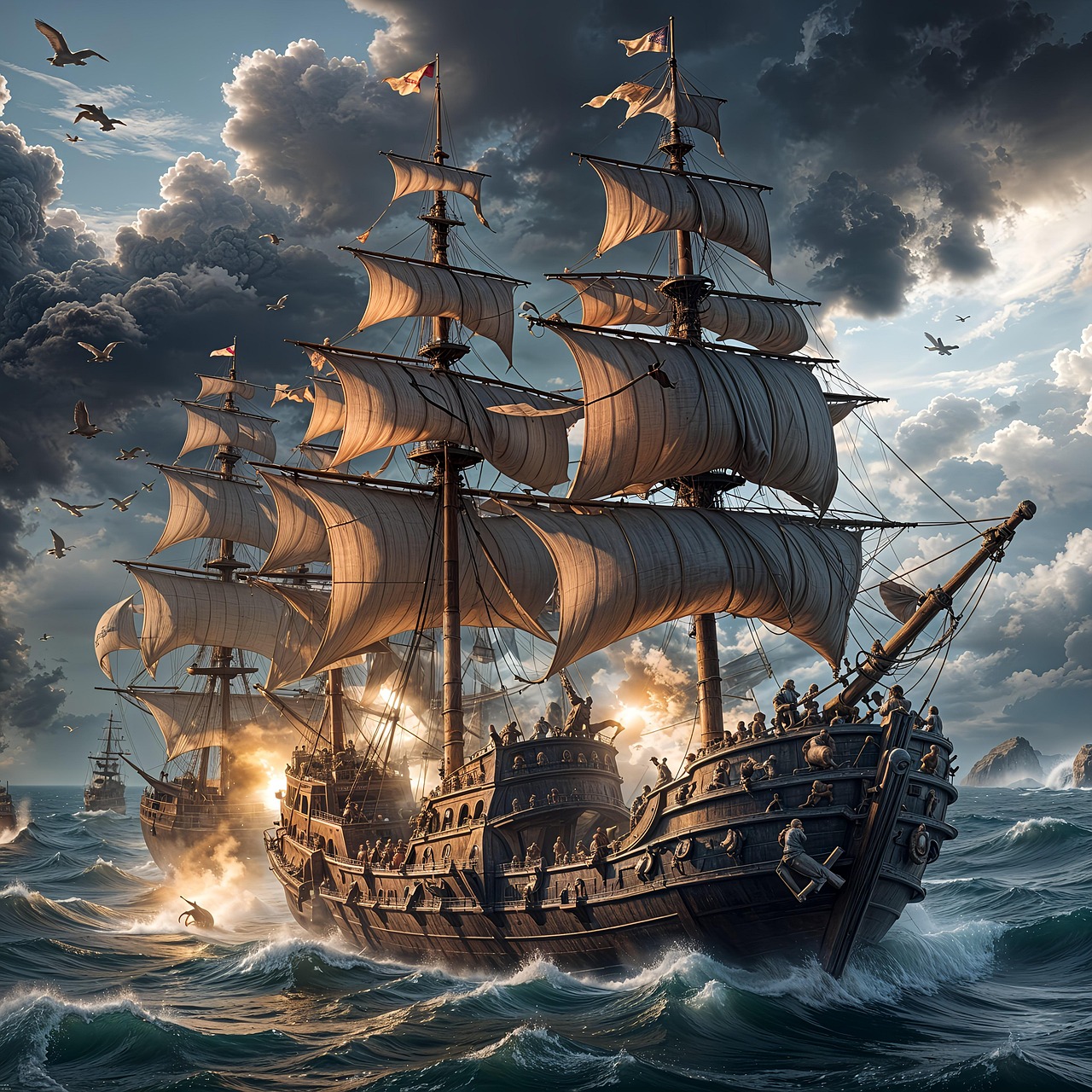 Download Ships, Ship, Sail. Royalty-Free Stock Illustration Image - Pixabay