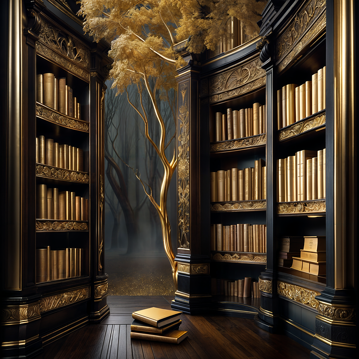 Download Ai Generated, Books, Library. Royalty-Free Stock Illustration ...