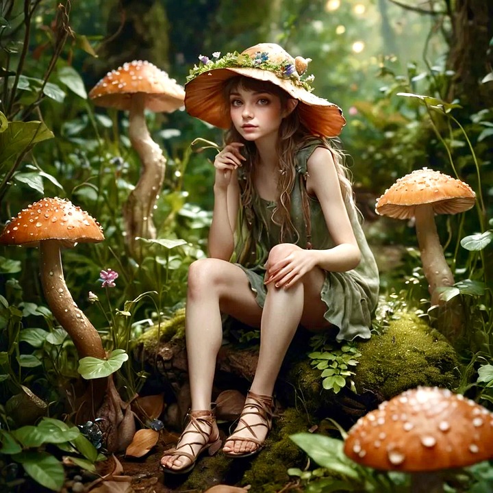 Download Ai Generated Nature Girl Royalty Free Stock Illustration