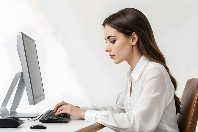 Download Ai Generated, Woman, Computer. Royalty-Free Stock Illustration ...