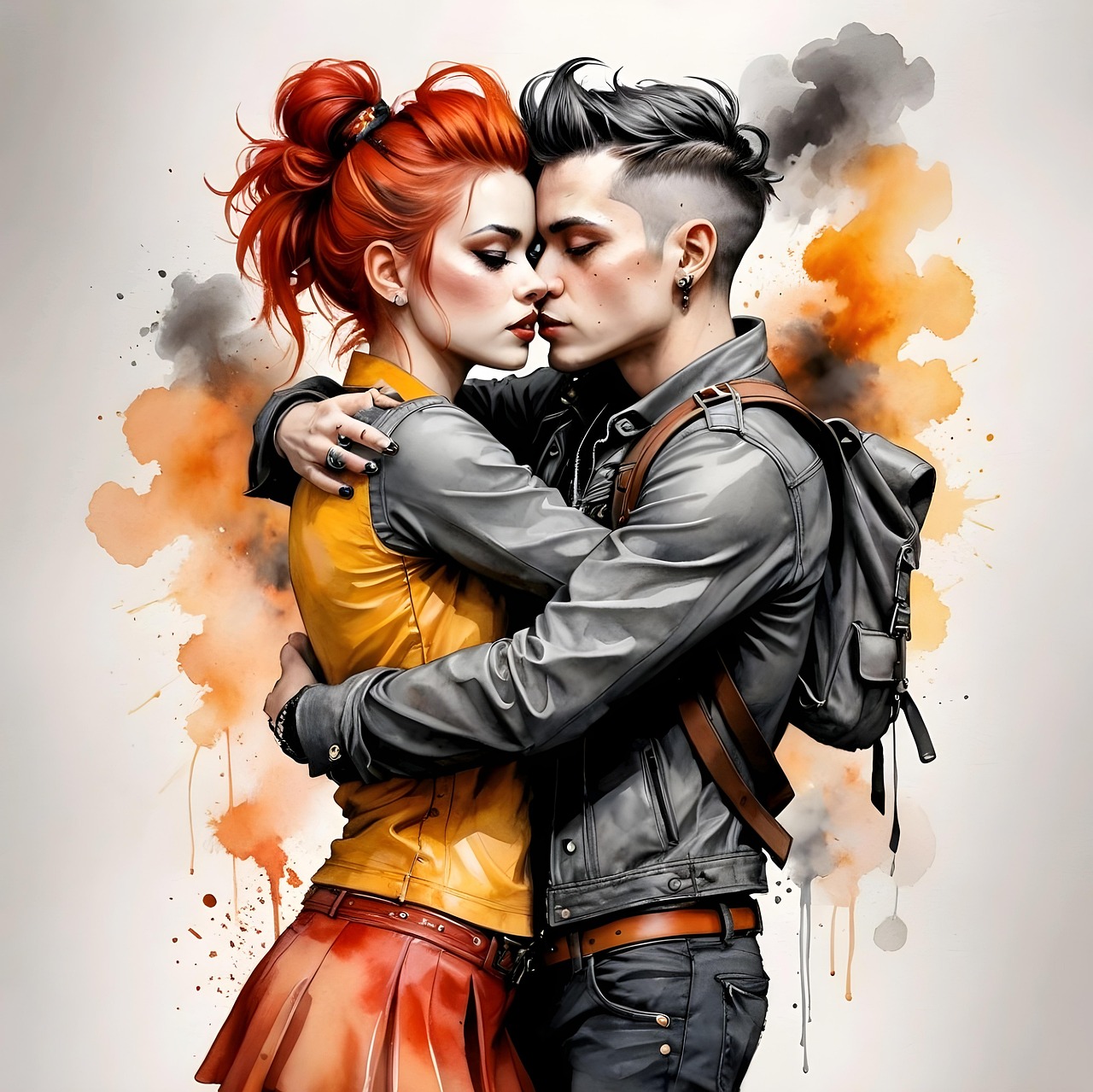 Download Ai Generated, Couple, Hug. Royalty-Free Stock Illustration Image - Pixabay