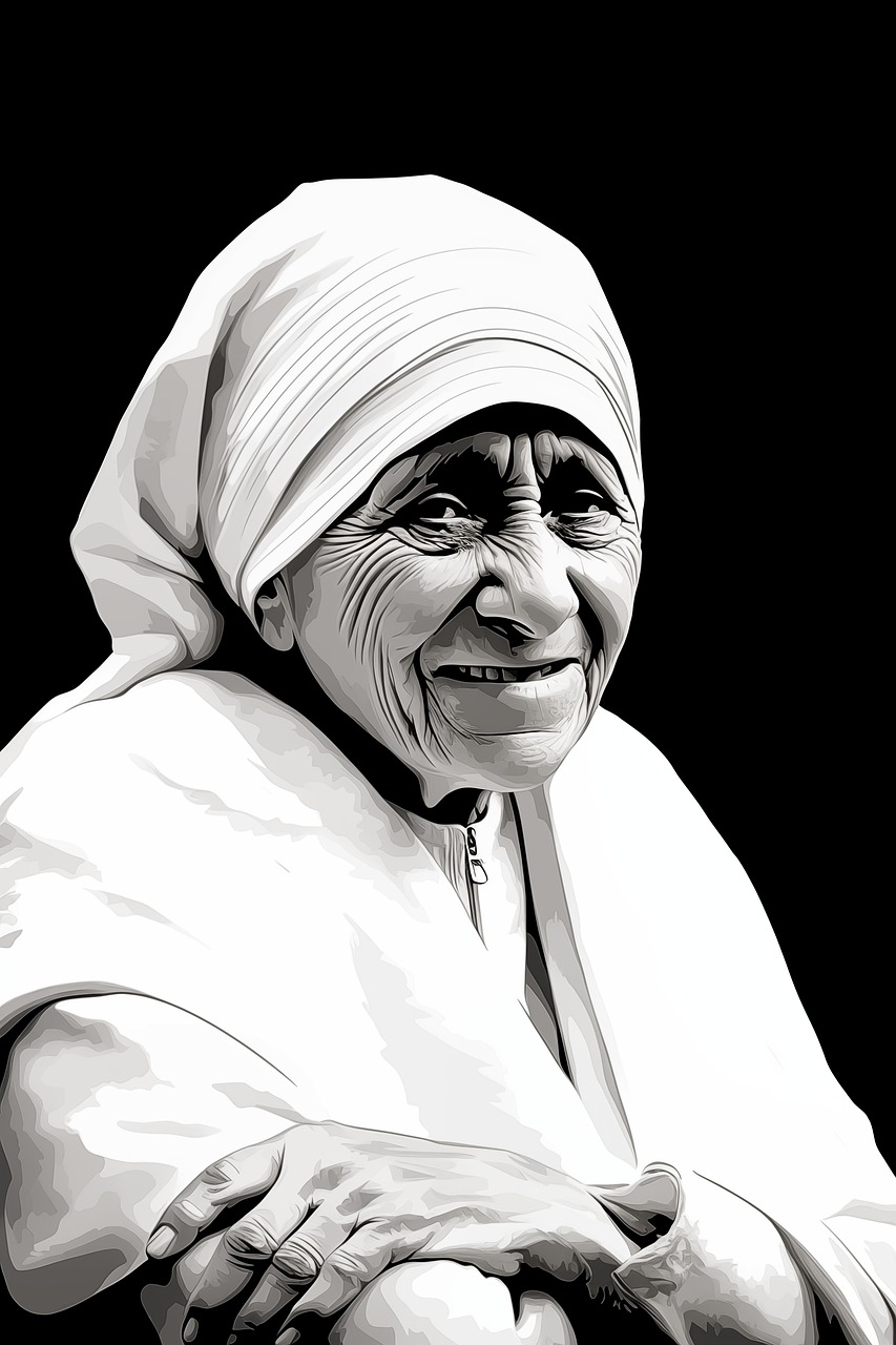 Mother Teresa Portrait Black And - Image gratuite sur Pixabay - Pixabay