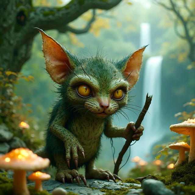 Download Ai Generated, Creature, Waterfall. Royalty-Free Stock ...