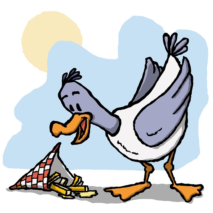 Download Seagull, Bird, Fries. Royalty-Free Stock Illustration Image ...