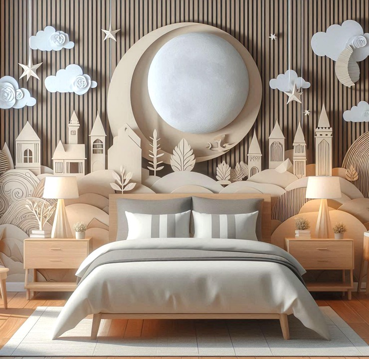Download Bedroom, Decor, Paper Art. Royalty-Free Stock Illustration ...