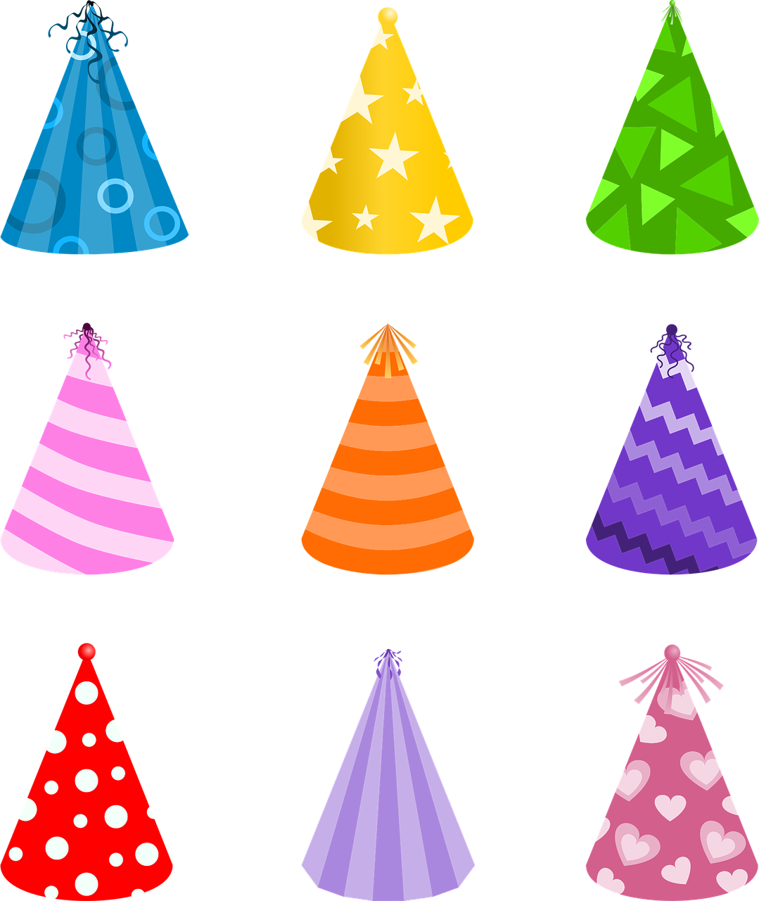 Download Party Hats, Hats, Festivities. Royalty-Free Vector Graphic ...