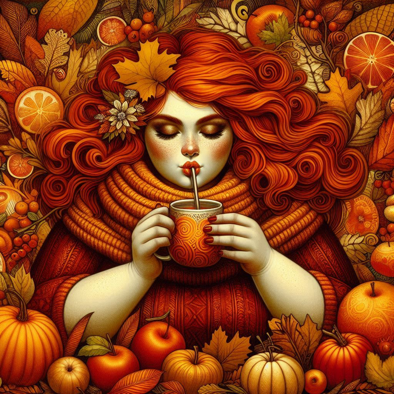 Download Ai Generated, Woman, Autumn. Royalty-Free Stock Illustration ...