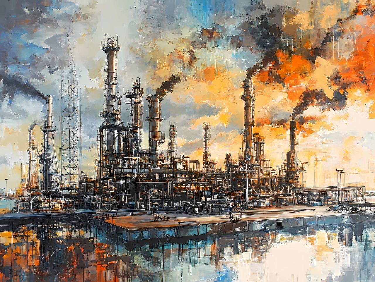 Download Ai Generated, Industrial, Oil. Royalty-Free Stock Illustration ...