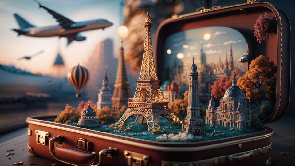 Download Travel, Landmarks, Suitcase. Royalty-Free Stock Illustration ...