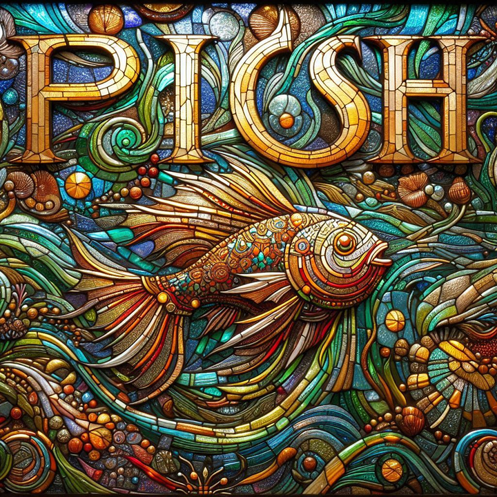 Download Dream Fish, Majestic Mosaic, Marine Fantasy. Royalty-Free ...