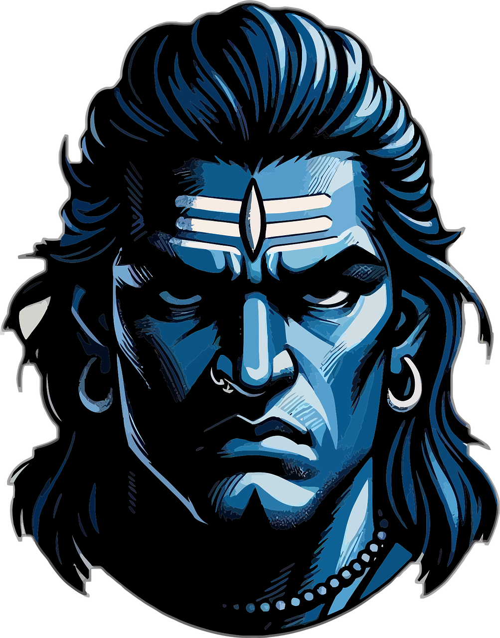 Download Blue Shiva Emoji, Hindu God Emoji, Shiva Emoticon. Royalty ...