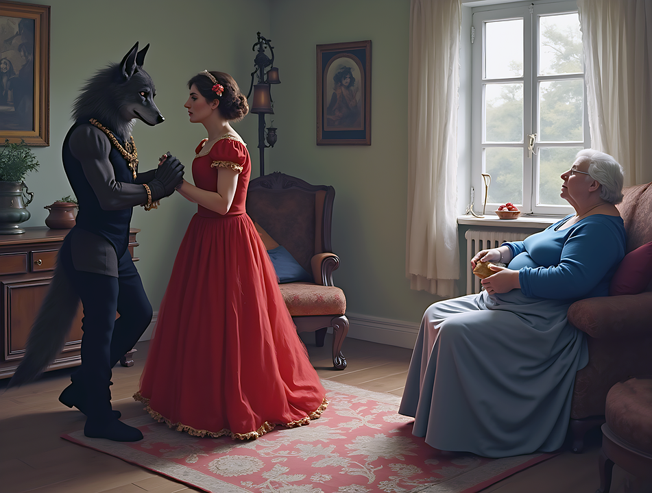 Download Wolf, Woman, Grandmother. Royalty-Free Stock Illustration ...
