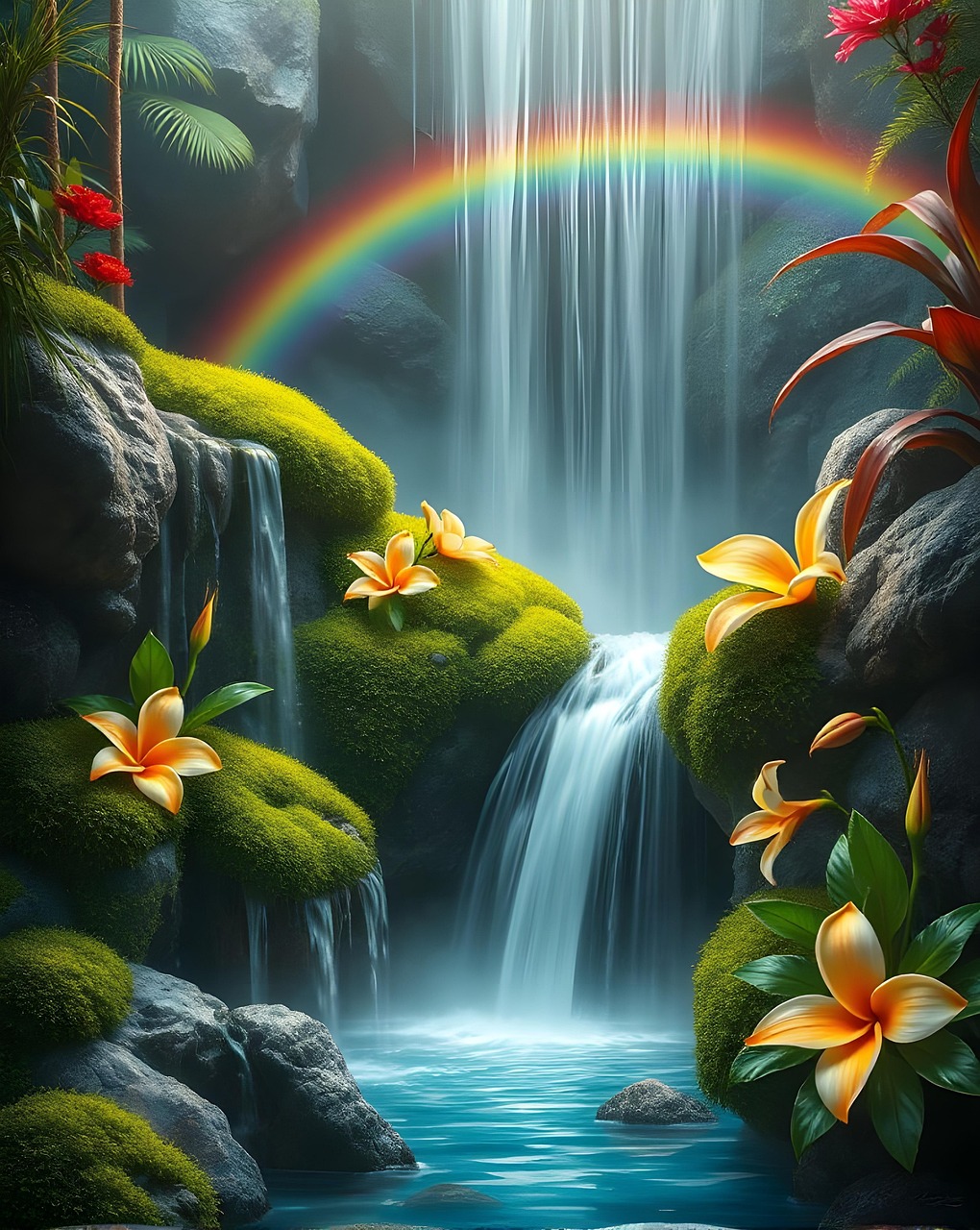 Download Ai Generated, Waterfall, Water. Royalty-Free Stock ...