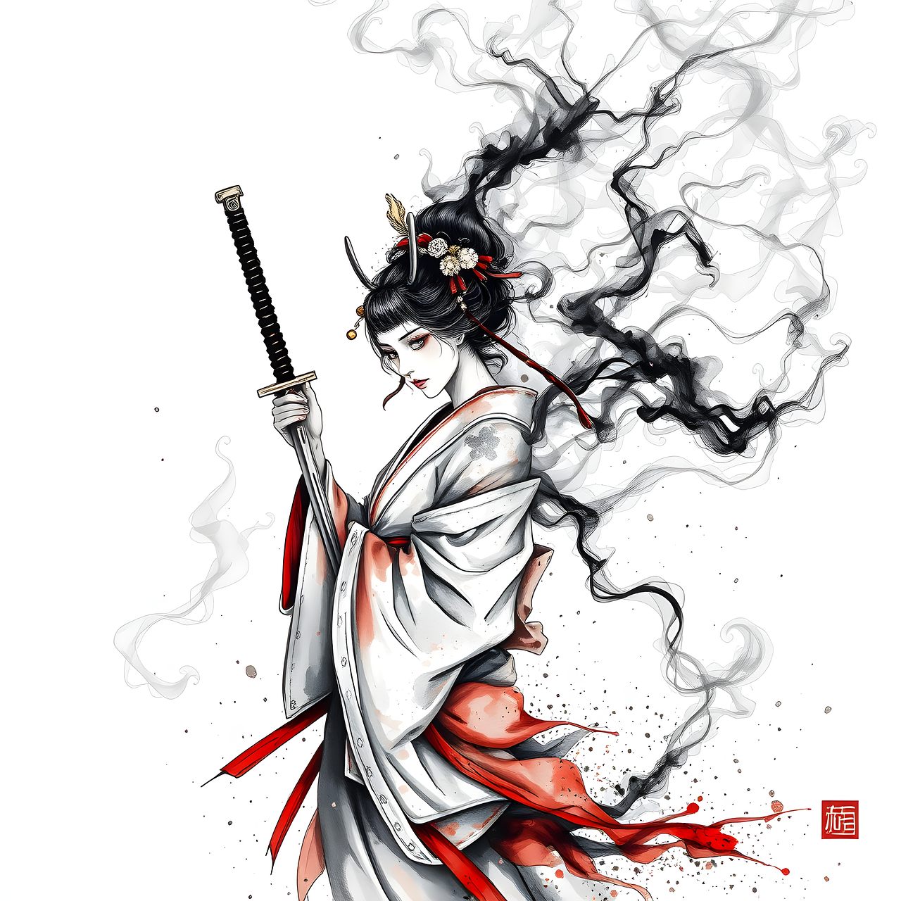 Download Painting, Oil, Samurai. Royalty-Free Stock Illustration Image ...