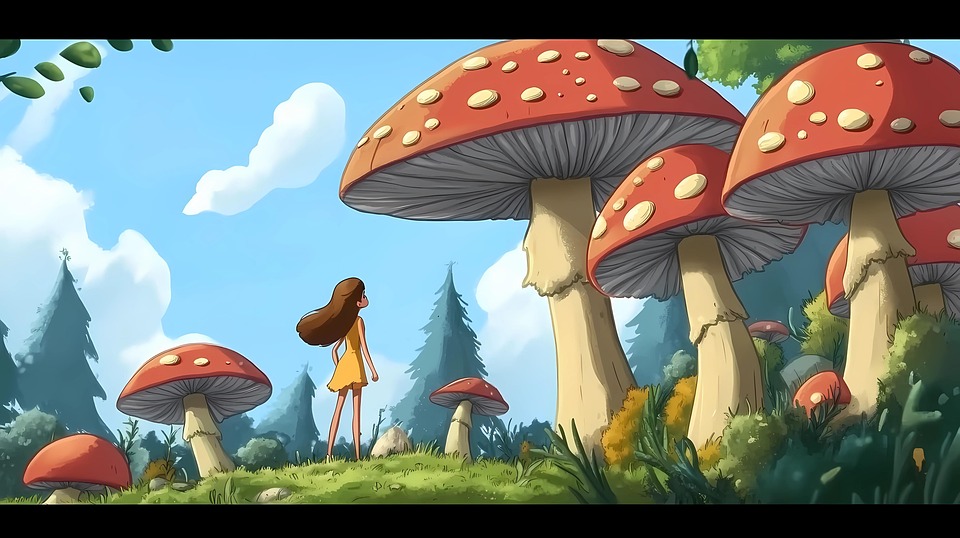 Download Giant Mushroom, Girl Mushroom, Anime Mushroom. Royalty-Free ...