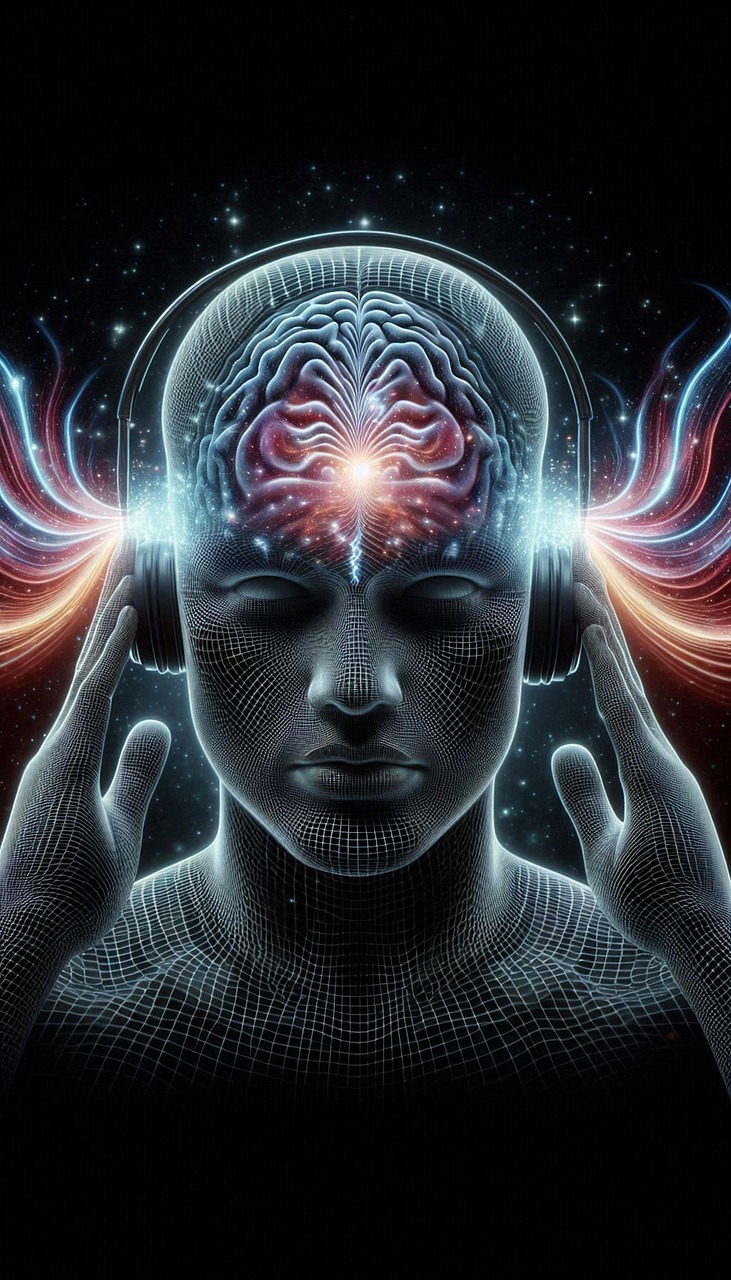 Download Ai Generated, Listening, Music. Royalty-Free Stock ...