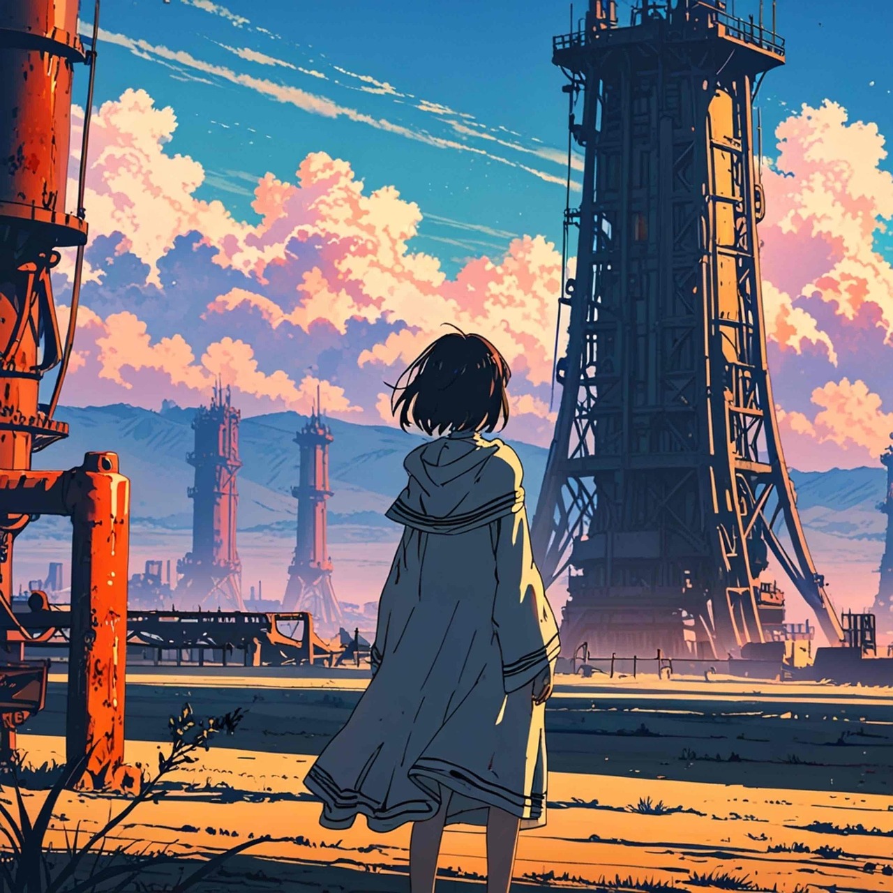 Download Ai Generated Girl Industrial Plant Royalty Free Stock 9085