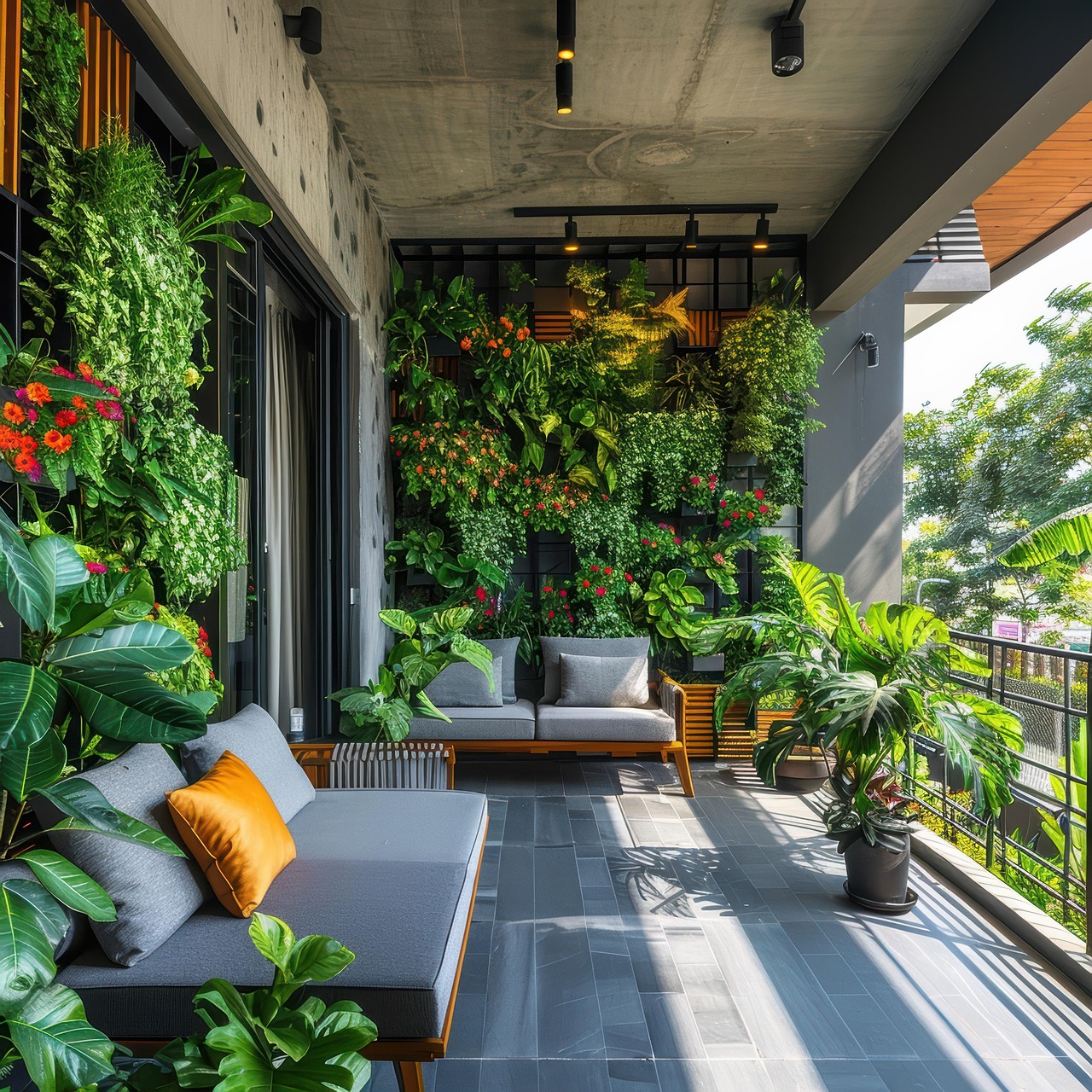Download Ai Generated Modern Balcony Royalty Free Stock Illustration