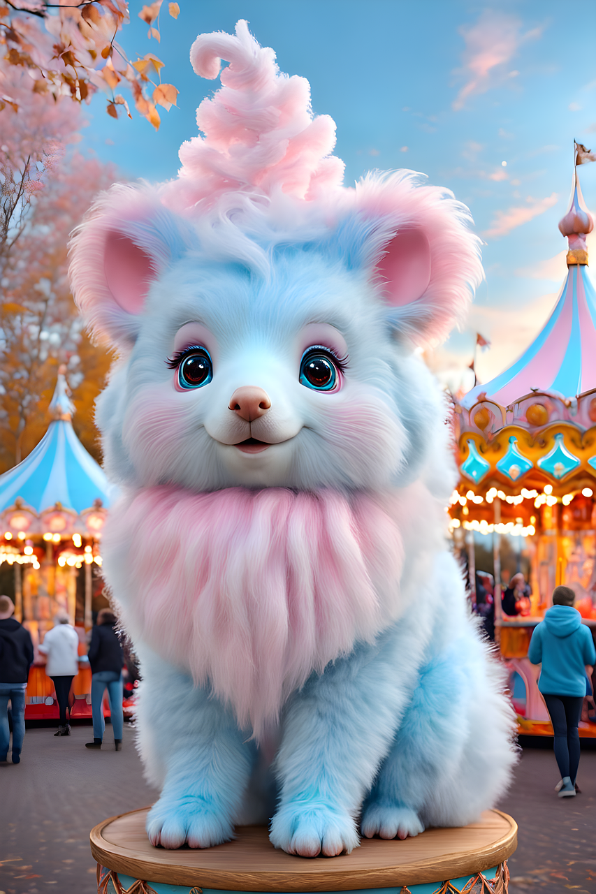 Download Cotton Candy, Creature, Cute. Royalty-Free Stock Illustration ...