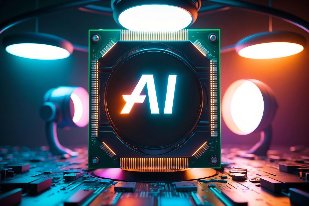 Download Ai Generated, Ai, Microchip. Royalty-Free Stock Illustration ...