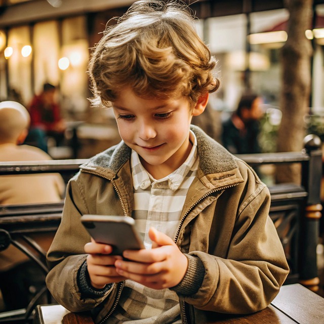 Download Ai Generated, Child, Smartphone. Royalty-Free Stock ...